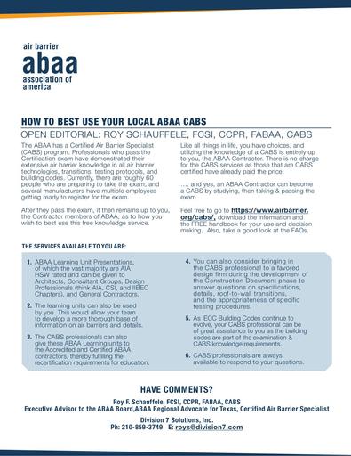 Resource Library - ABAA