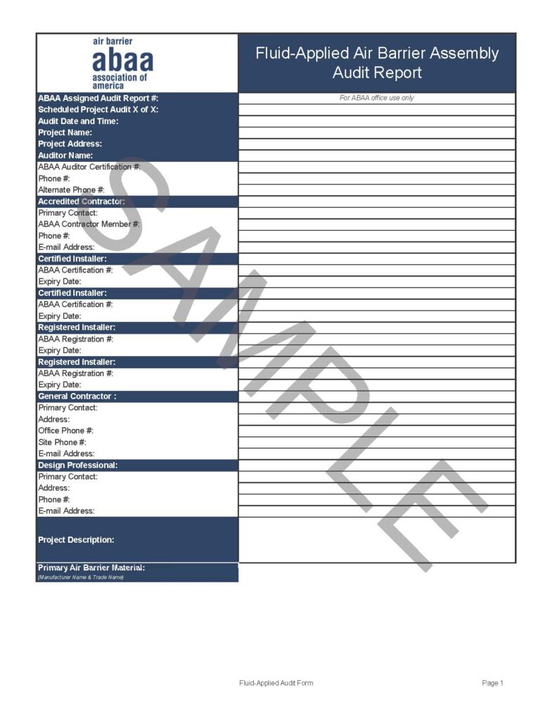 Air Barrier Quality Assurance Program | Air Barrier Association of America