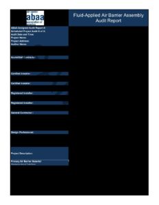 ABAA-Audit-Forms-Fluid-Applied | Air Barrier Association of America